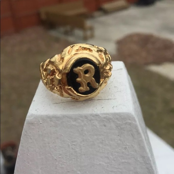 Jewelry | Vintage Gold Signet Ring Letter R Emblem | Poshmark